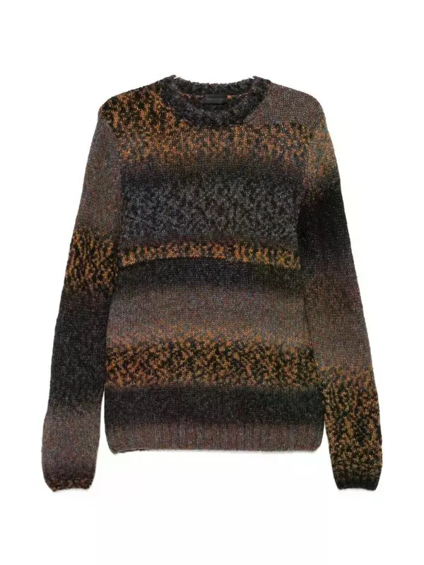 DONDUP Intarsia-knit Crew-neck Sweater