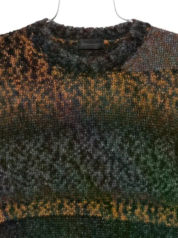 DONDUP Intarsia-knit Crew-neck Sweater