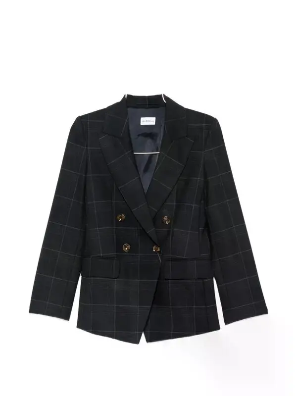 Marella Mllefedra Double-breasted Check-pattern Blazer