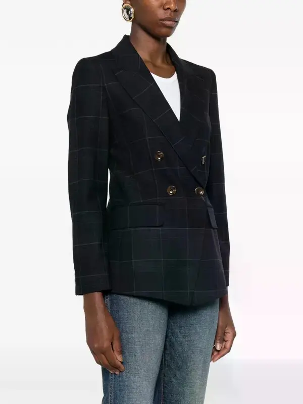 Marella Mlfedra Double-breasted Check-pattern Blazer