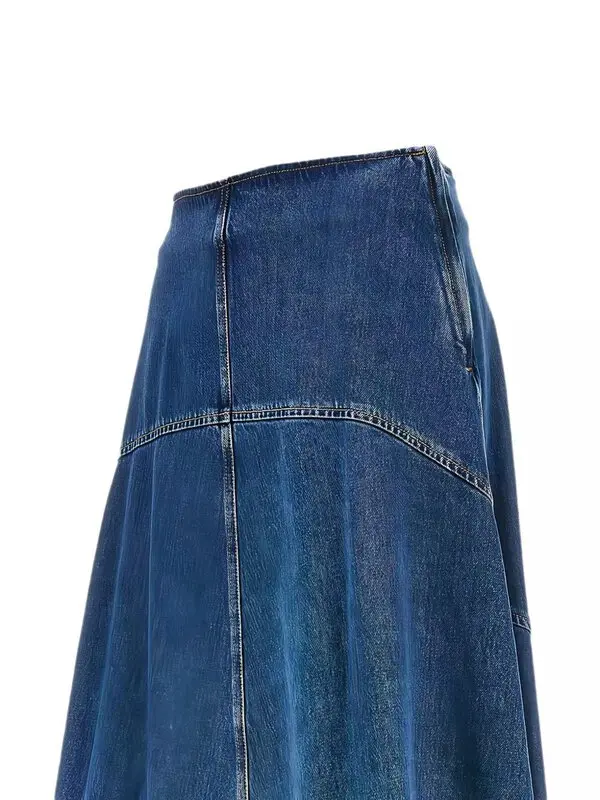 Max Mara Panelled A-line Denim Skirt