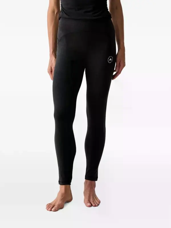 Adidas By Stella McCartney Logo-print Ruched Leggings