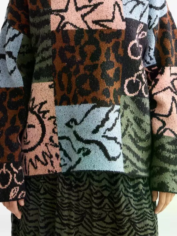 Scotch & Soda Patchwork Intarsia Knit Sweater