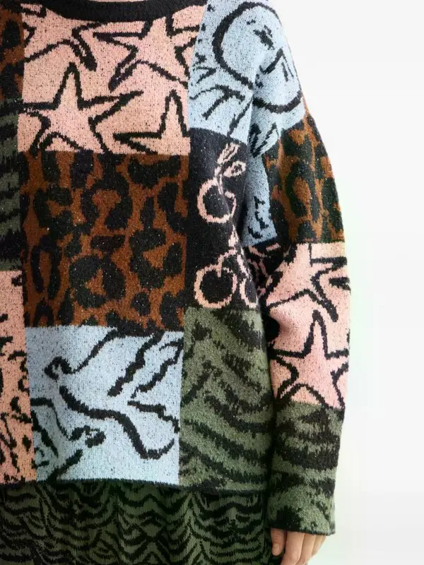 Scotch & Soda Patchwork Intarsia Knit Sweater