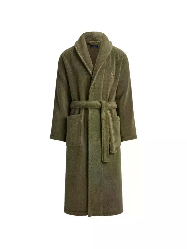 Polo Ralph Lauren Pony-embroidered Shawl-collar Robe - Green