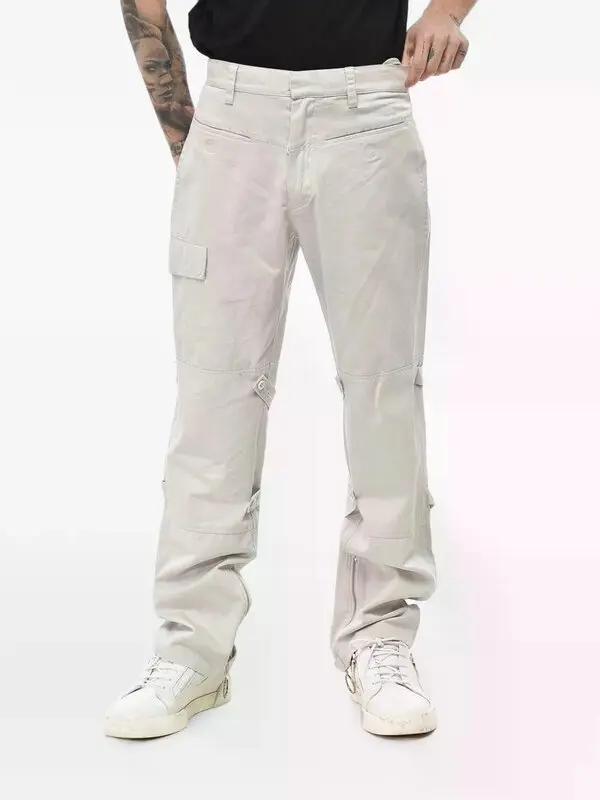 Off-White Cargo Pants With Zipped Ankle - Grey