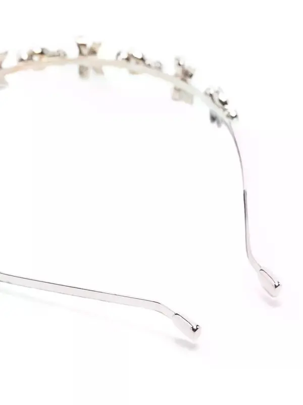 SELF-PORTRAIT Bow-detail Crystal-embellished Headband