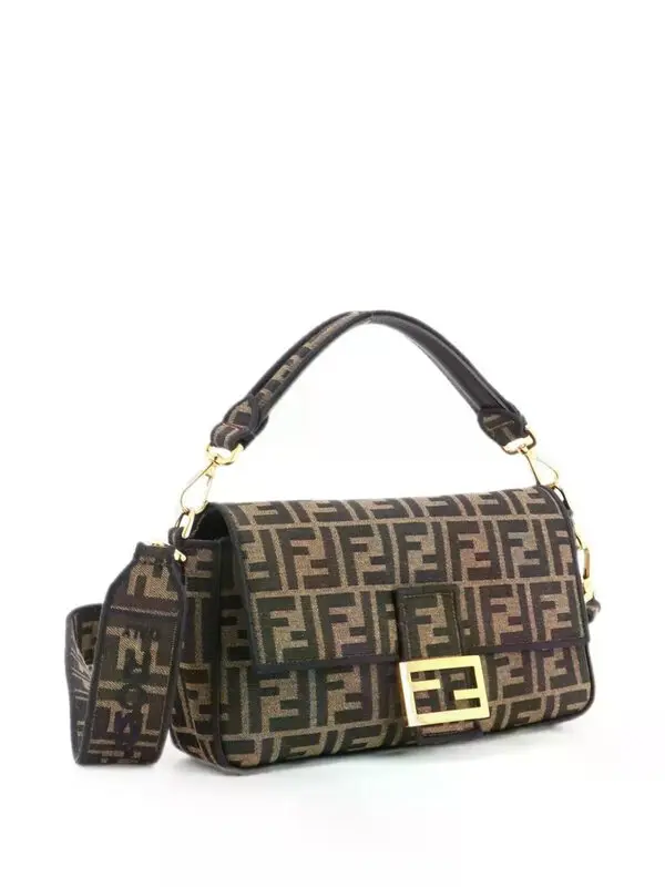 Fendi Baguette Nm Bag Zucca Canvas Medium Shoulder Bag