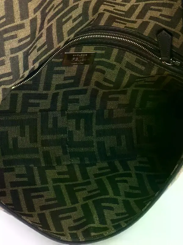 Fendi Baguette Nm Bag Zucca Canvas Medium Shoulder Bag