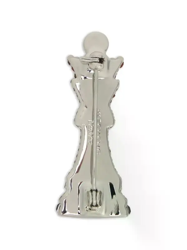 Max Mara Crystal-embellished Chess-piece Brooch