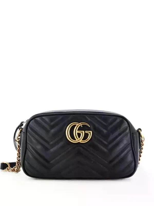 Gucci Matelassé Leather Small Shoulder Bag - Black