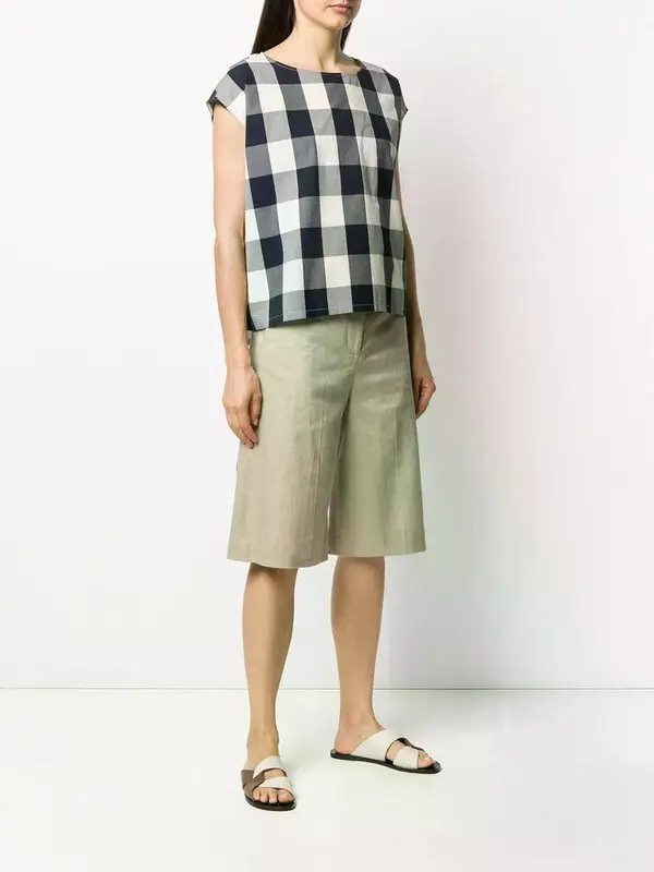 Woolrich Sleeveless Checked Poplin Top