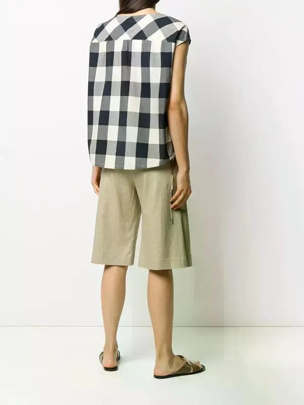 Woolrich Sleeveless Checked Poplin Top