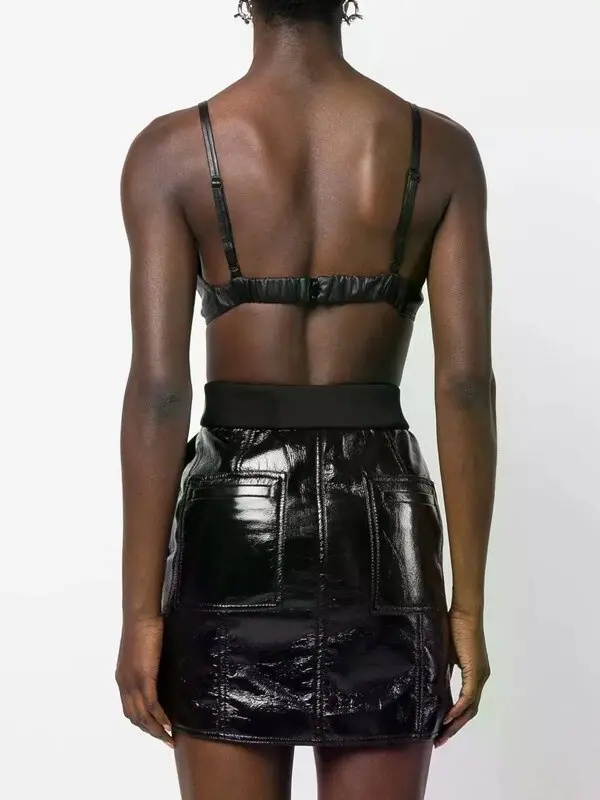 THE MANNEI Sierra Leather Cropped Tank Top