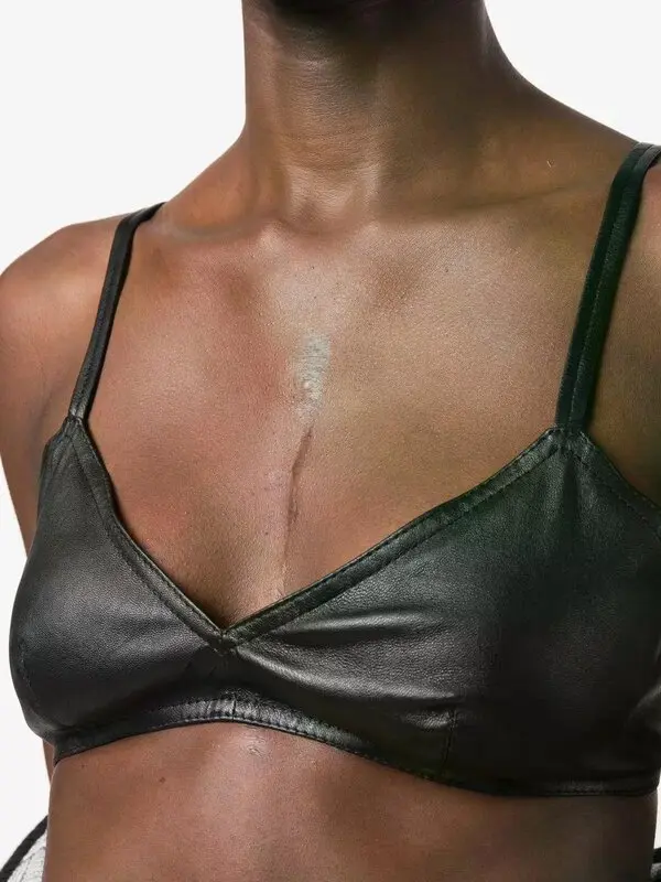 THE MANNEI Sierra Leather Cropped Tank Top