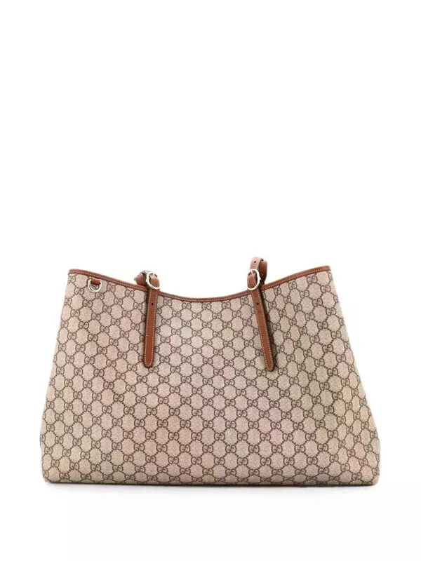 Gucci Emblem Gg Coated Canvas Maxi Tote Bag