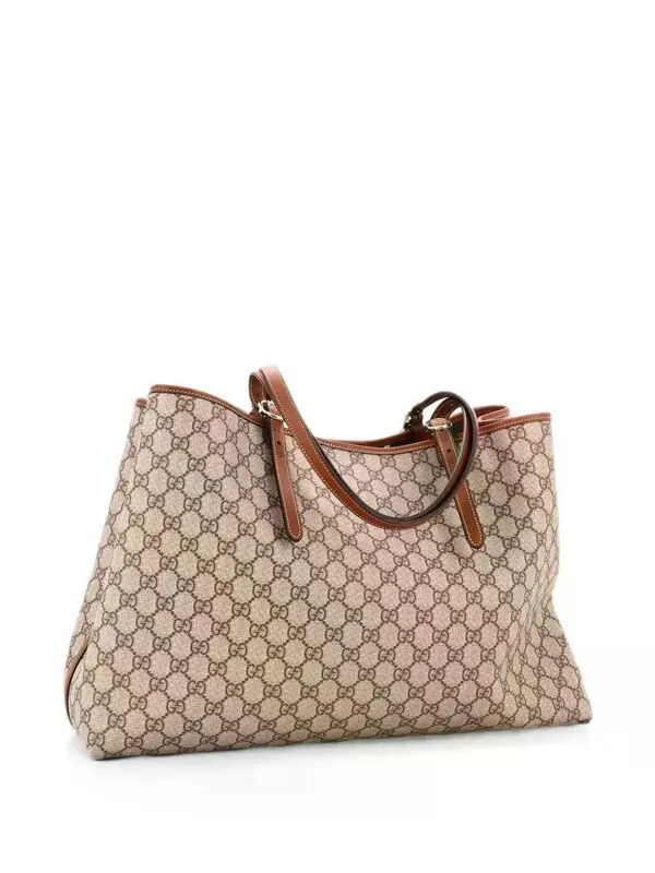 Gucci Emblem Gg Coated Canvas Maxi Tote Bag