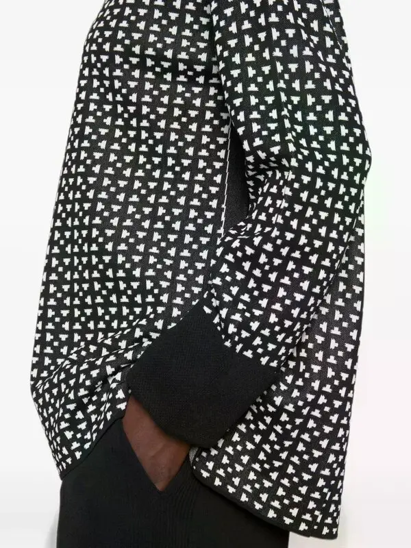 Marina Rinaldi Geometric Pattern Long-sleeve Sweater