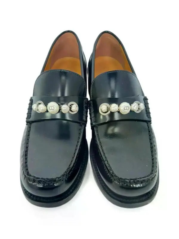 Dior Pearl Embellished Loafers