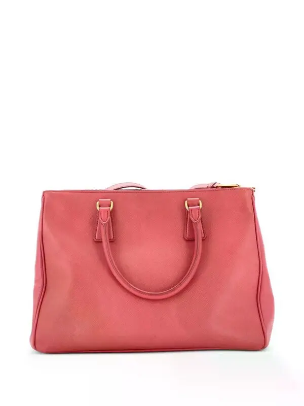 Prada Double Zip Lux Saffiano Leather Tote Bag