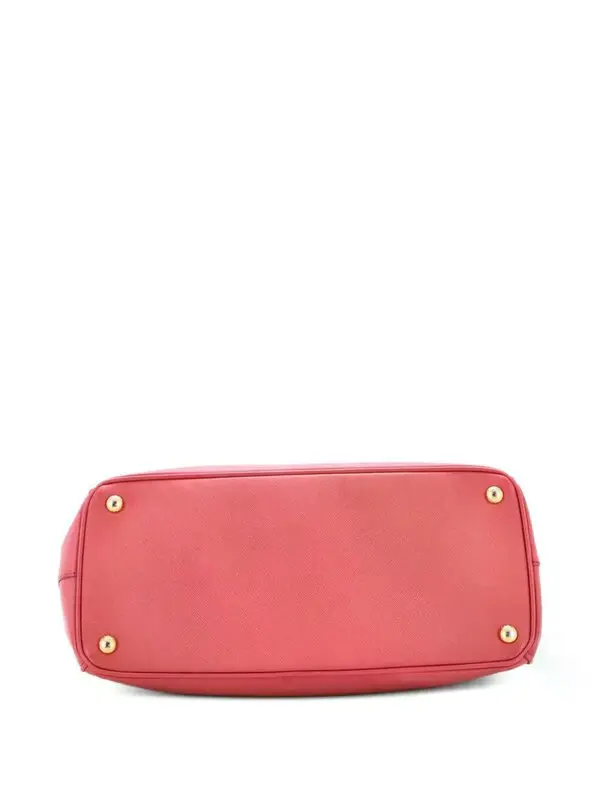 Prada Double Zip Lux Saffiano Leather Tote Bag