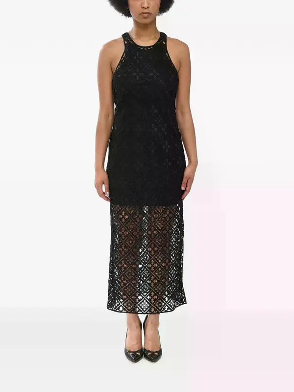 Off-White Crochet-knit Sleeveless Dress
