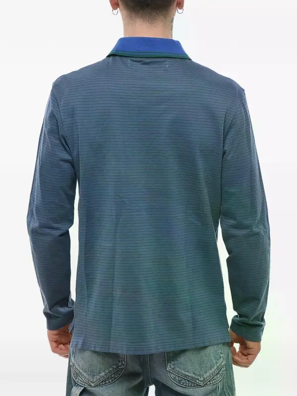Off-White Logo-embroidered Striped Polo Shirt