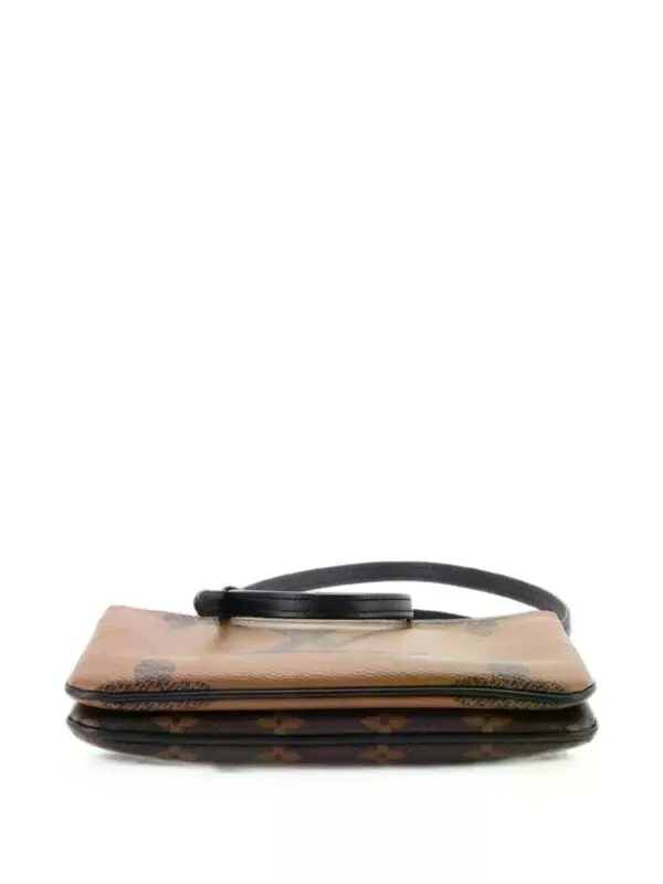 LOUIS VUITTON Double Zip Pochette Reverse Monogram Giant Clutch Bag