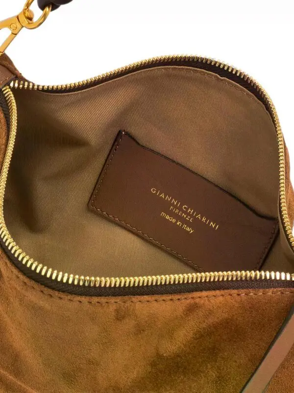 GIANNI CHIARINI Small Suede Knotted-strap Tote Bag