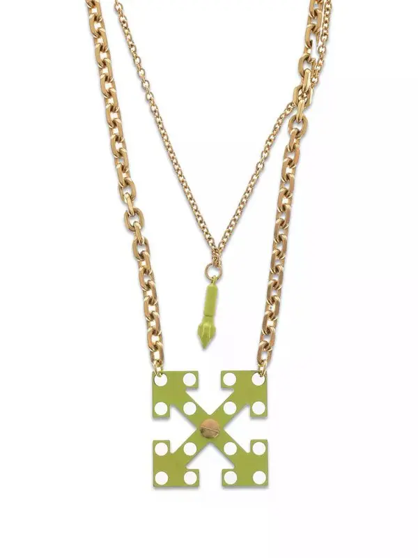 Off-White Arrows Double Chain Necklace
