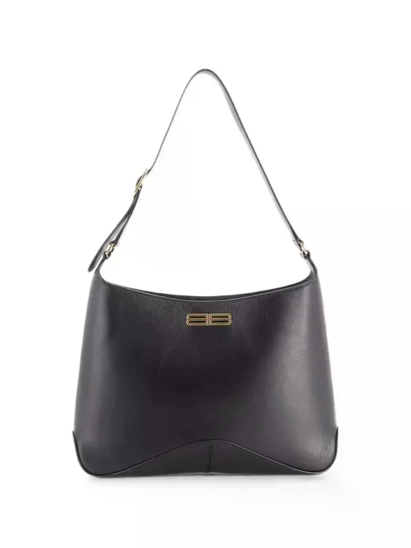 Balenciaga Xx Leather Medium Hobo Bag - Black