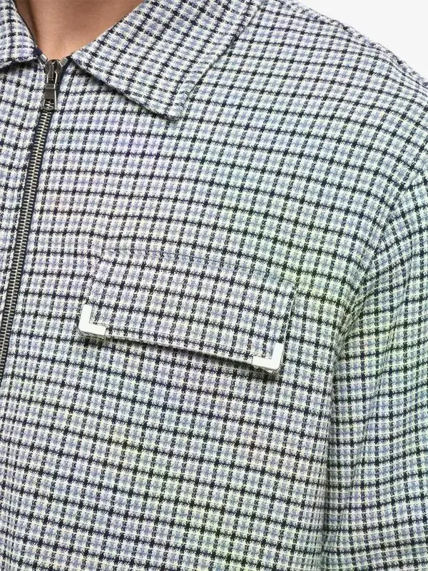 Palm Angels Checked Zip-up Overshirt
