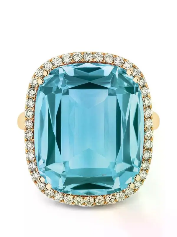 Goshwara Gossip Blue Topaz And Diamond Ring