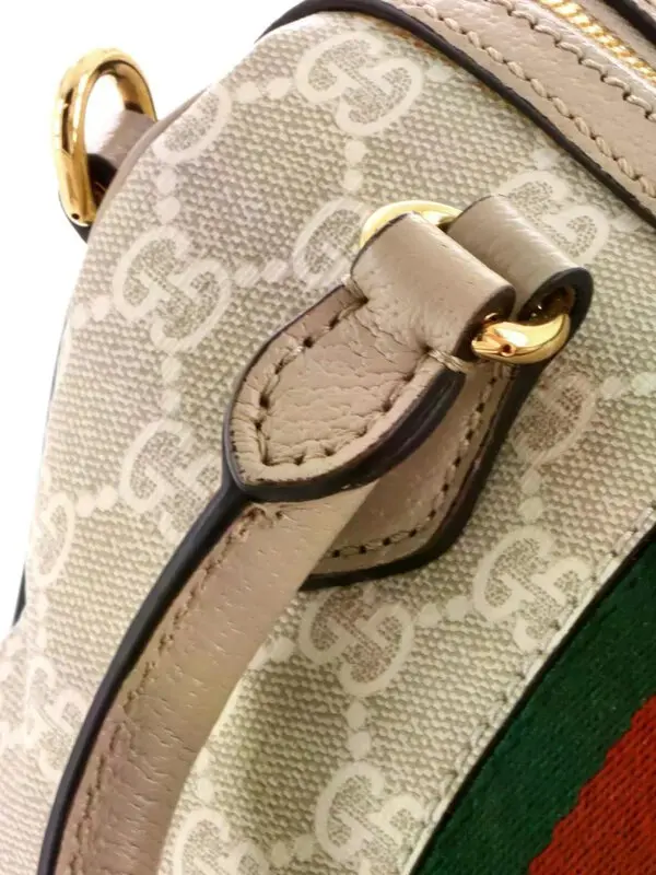 Gucci Ophidia Gg Coated Canvas Mini Satchel - White