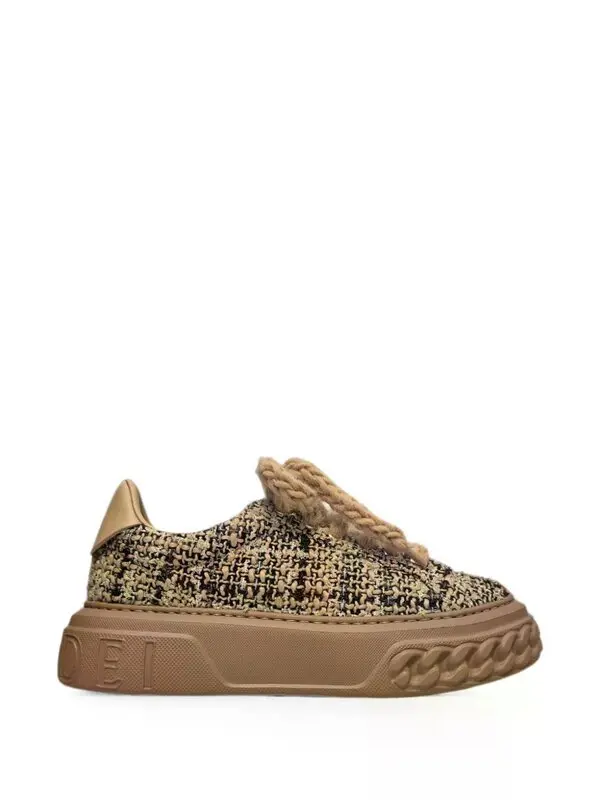 Casadei Off Road Tweed Chunky-sole Sneakers - Brown