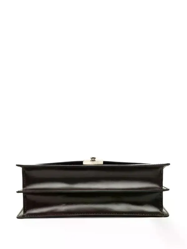 FERRAGAMO 2010-2026 Leather Dial Lock Clutch Bag