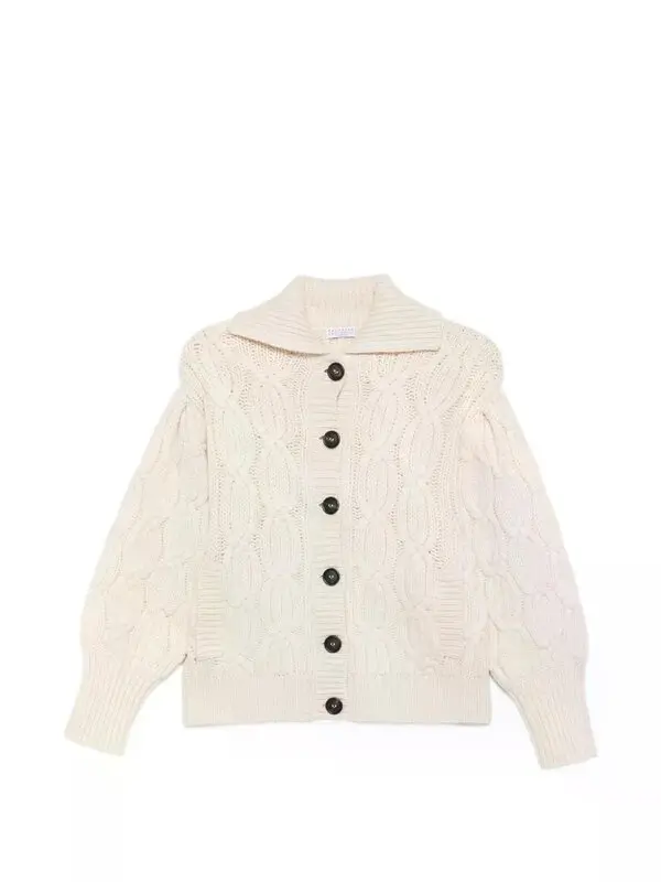 Brunello Cucinelli Cream Cable-knit Cardigan - Neutrals