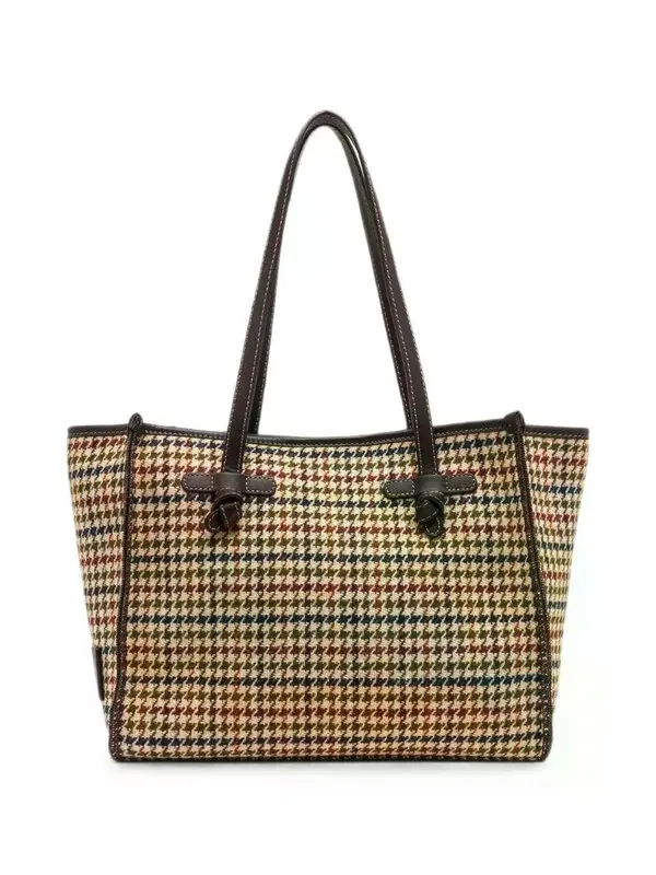 GIANNI CHIARINI Medium Houndstooth Tote Bag