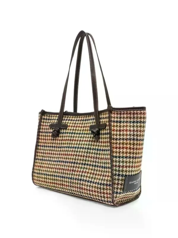 GIANNI CHIARINI Medium Houndstooth Tote Bag