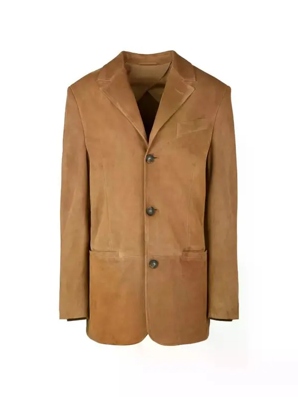 TOD'S Single-breasted Pashmy Suede Blazer