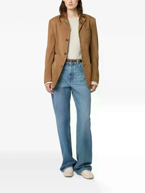 TOD'S Single-breasted Pashmy Suede Blazer