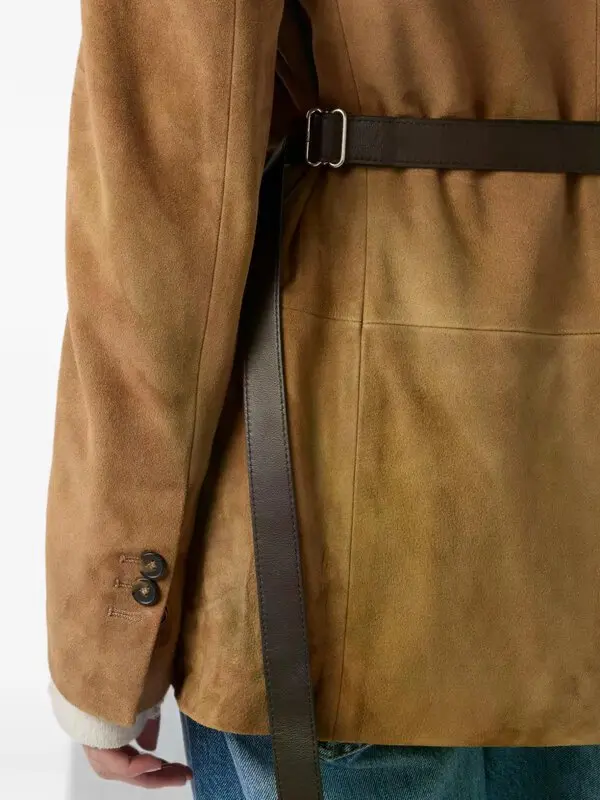 TOD'S Single-breasted Pashmy Suede Blazer