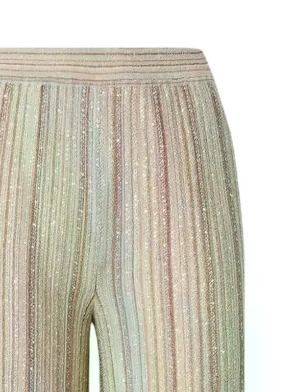 Missoni Ribbed Palazzo Trousers With Sequins - Neutrals