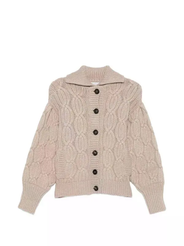 Brunello Cucinelli Cable-knit Cardigan - Neutrals