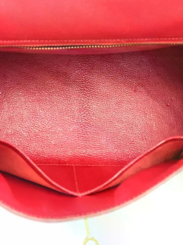 Hermès 1993 Courchevel Kelly Sellier 28 Satchel - Red