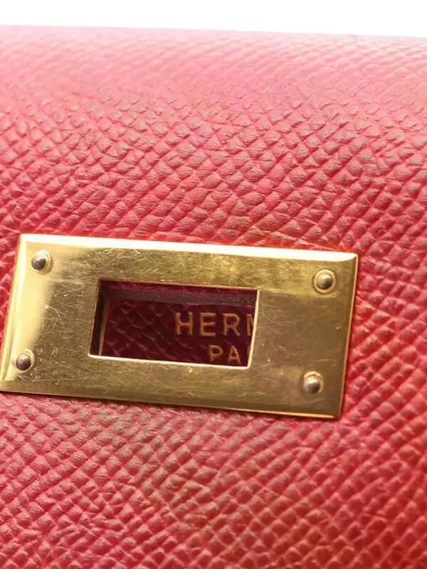 Hermès 1993 Courchevel Kelly Sellier 28 Satchel - Red