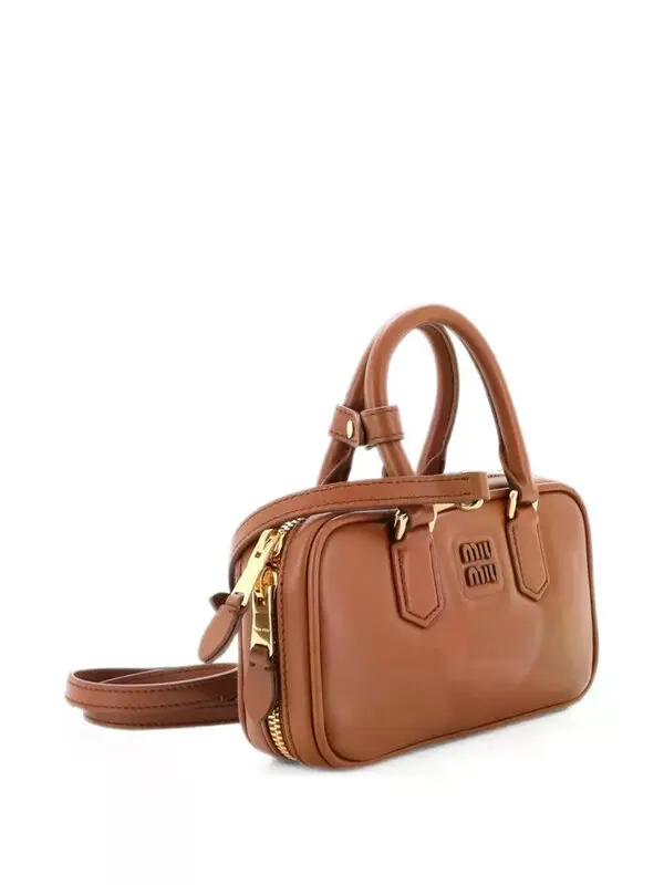 Miu Miu Arcadie Top Handle Bag Leather Mini Satchel