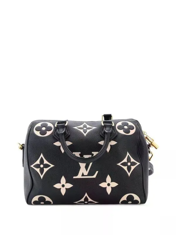 LOUIS VUITTON Speedy Bandouliere 25 Monogram Empreinte Giant Handbag - Black