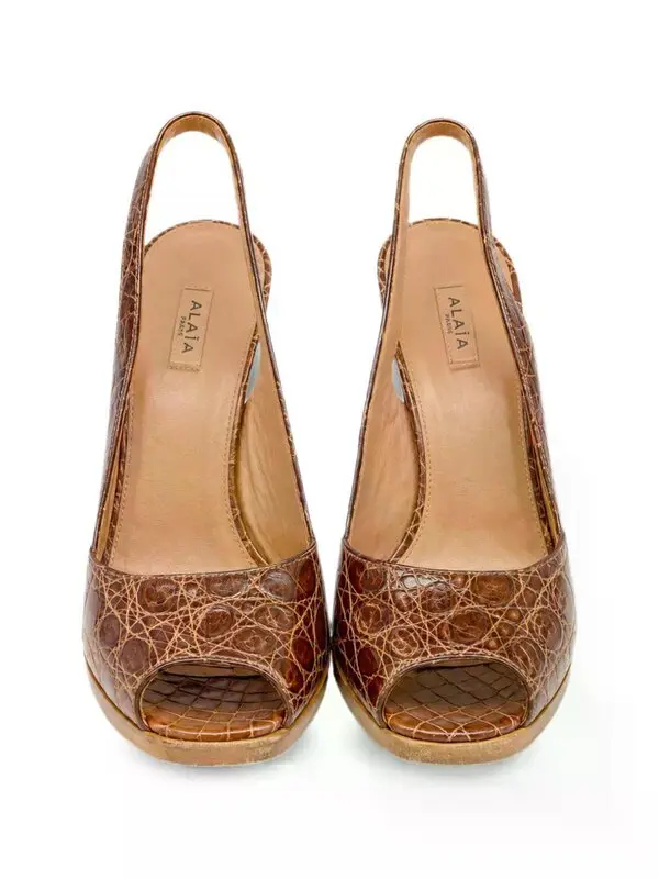 Alaïa Open-toe Slingback Pumps