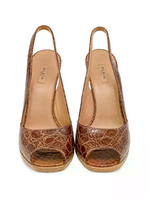 Alaïa Open-toe Slingback Pumps